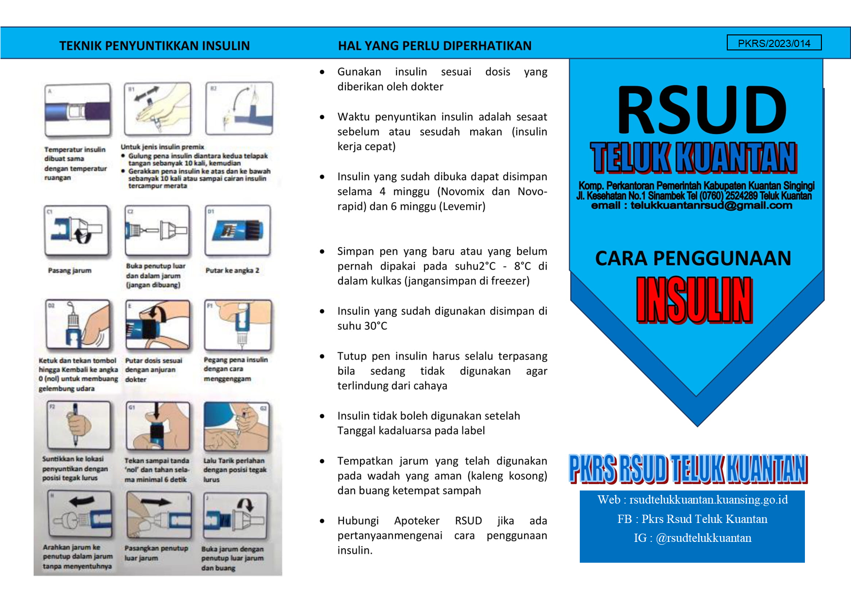 LEAFLET CARA PENYUNTIKAN INSULIN | RSUD