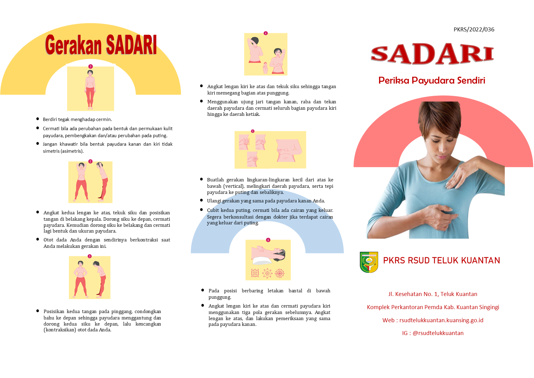 LEAFLET PERIKSA PAYUDARA SENDIRI (SADARI) | RSUD